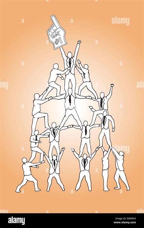 Trabajo en equipo dibujo Imágenes vectoriales de stock Alamy