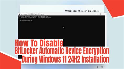 how to disable bitlocker automatic device encryption during windows 11 24h2 installation youtube