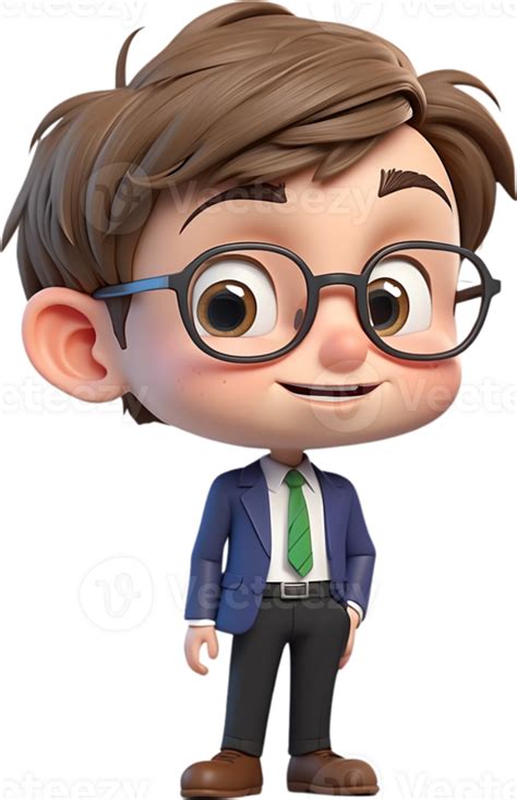Ai Gegenereerd Tekenfilm Jongen Met Bezetting Illustratie Schattig