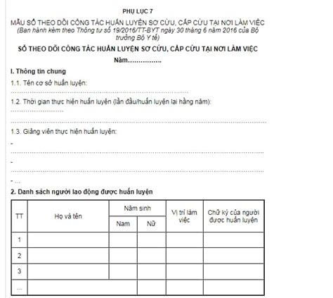 What Is The Specimen Of Logbook For Emergency First Aid Training At