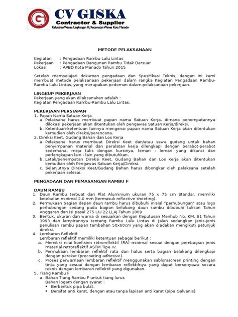 PDF Metode Pelaksanaan 2 Docx DOKUMEN TIPS