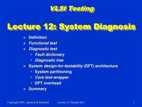 ppt vlsi testing lecture 12 system diagnosis powerpoint presentation id 6521051