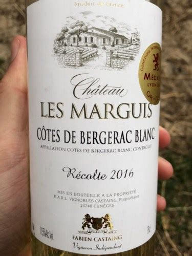 Château Les Marguis Côtes de Bergerac Blanc Vivino Australia