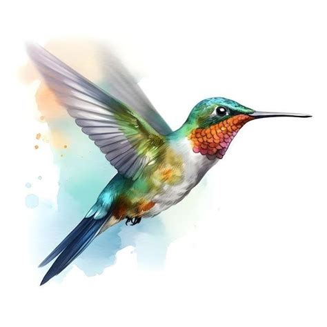 Pin de Halbi20 en Birds en 2024 Arte de colibrí Colibrí en acuarela