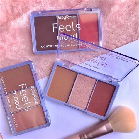 Paleta De Contorno Iluminador Blush Feels Mood By Ruby Rose Shopee