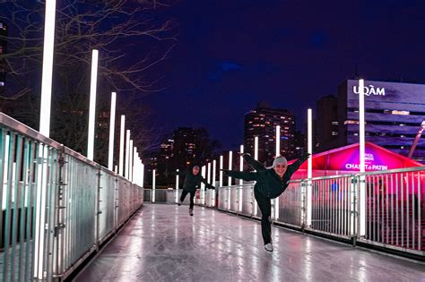 The Montréal en Lumière Festival Opens a 1000 Foot Long Aerial Skating