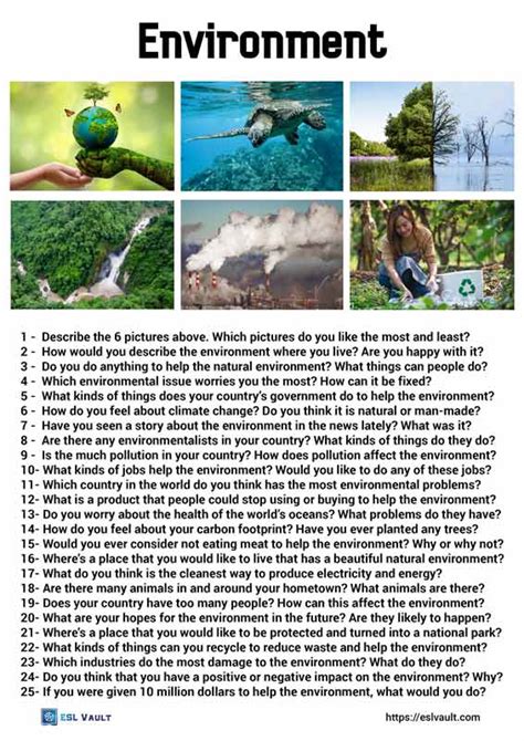25 Nature Conversation Questions ESL Vault