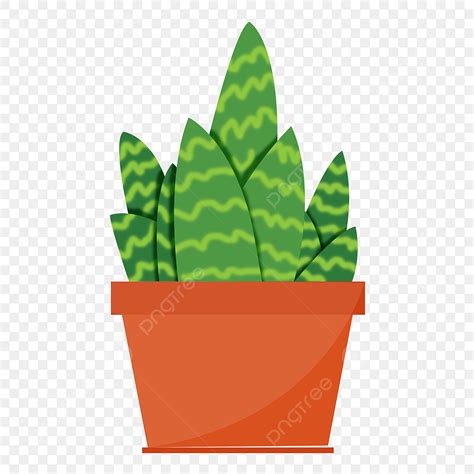Pintado A Mano De Dibujos Animados Verde Planta En Maceta Png Jarron