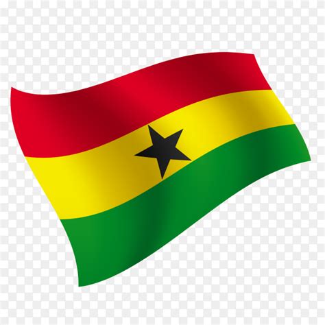 Ghana Flag Waving Vector On Transparent Background PNG Similar PNG