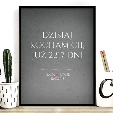 Plakat personalizowany 31x41 cm PREZENT NA ROCZNICĘ DLA DZIEWCZYNY