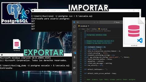 exportar e importar bases de datos con postgresql youtube