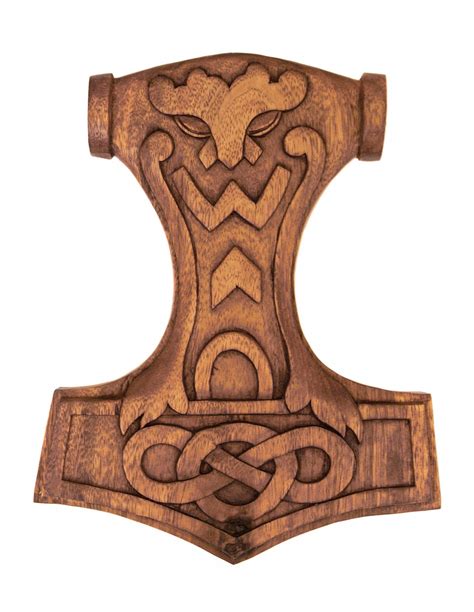 Martello Di Thor Mjölnir Scolpito Nel Legno