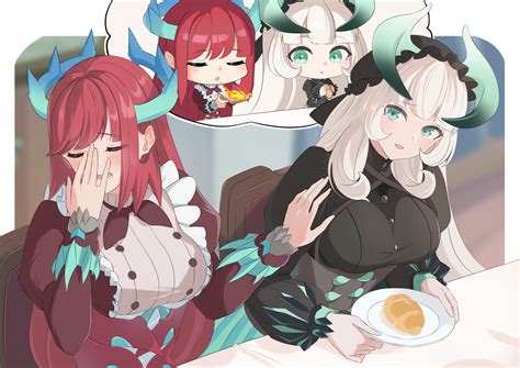 Kitchen Dragonmaid And Chamber Dragonmaid Yu Gi Oh Drawn By Heichi