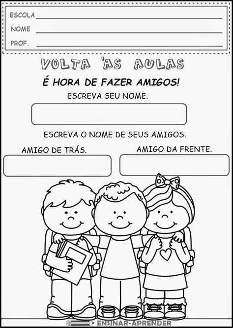 ATIVIDADES DE VOLTA ÀS AULAS SÓ ESCOLA