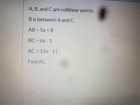 answered a b and c are collinear points bis… bartleby