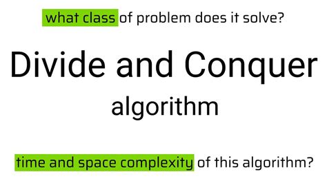 divide and conquer algorithm youtube