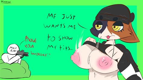 Rule 34 Anon Anthro Big Areola Big Breasts Castinly Exposed Breasts Feline Female Female Focus