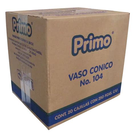 Vaso Primo C Nico Econ Mico Caja Con Piezas Sg Proveedores