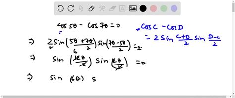solved using sum to product formulas solve the equation by first using a sum to product formula
