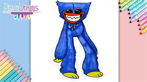 Cómo dibujar a HUGGY WUGGY de POPPY PLAYTIME ideas de dibujos fáciles