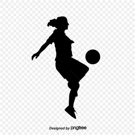Jogadora Silhueta Futebol Feminino Png Kapoemaoli