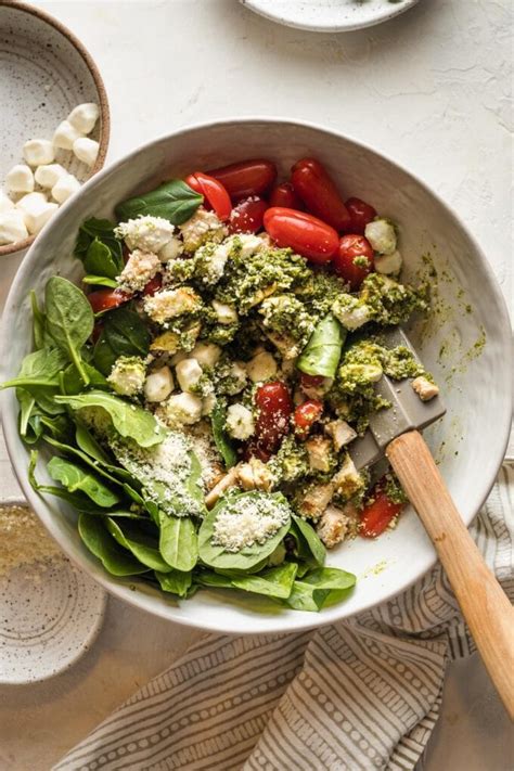 Chicken Pesto Pasta Salad Nourish And Fete