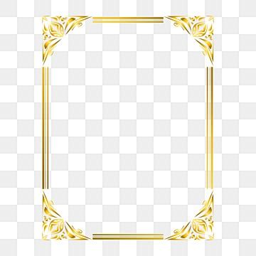 Borde De Marco Dorado Rectangular Png Dibujos Frontera Oro Dorado