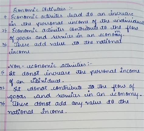 Difference Between Economic And Non Economic Activities Points