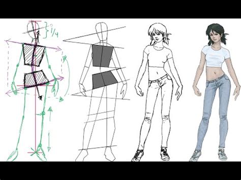 Como Dibujar La Figura Femenina Con Una Postura Youtube ECA