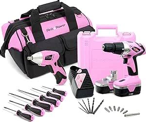 Pink Power Juego de taladro para mujer ñ 18 V ligero rosa inalmbrico