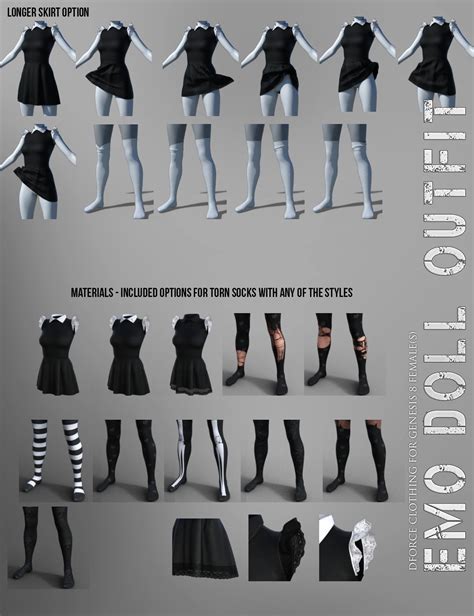 Dforce Emo Doll Outfit For Genesis 8 Females Daz 3d