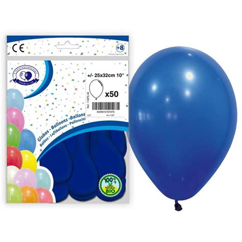 50 Ballons Bleu Marine en latex à gonfler Tralala Fêtes fr