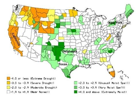 Select All The Correct Answers This Map Shows The Intensity Of Drought