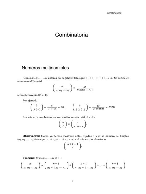 combinatoria pdf conjunto matemáticas combinatoria