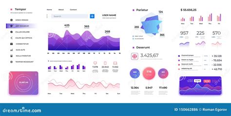 Infographic Dashboard Template Admin Panel Ui Diagrams Graphs And