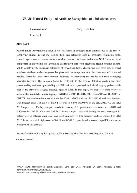 pdf near named entity and attribute recognition of clinical concepts