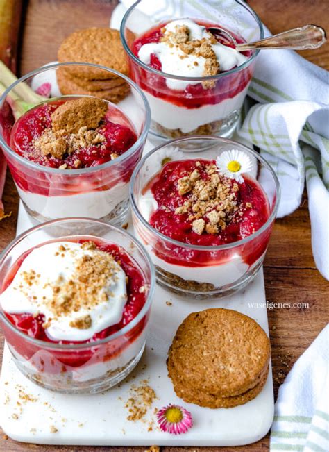 Rhabarber Cheesecake Dessert Im Glas Rezept Waseigenes