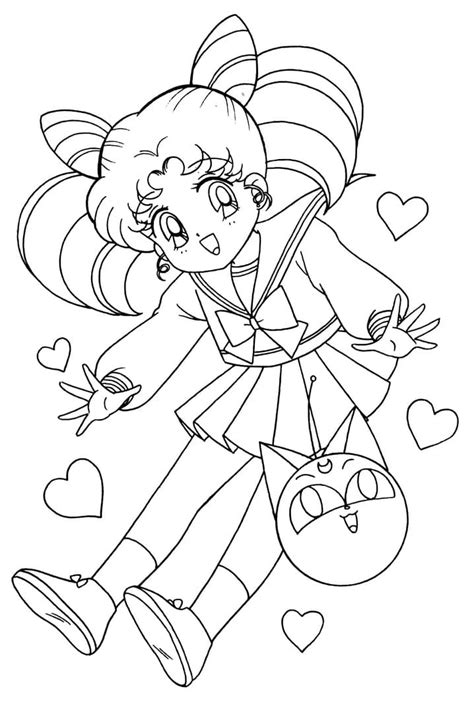 Coloriage Chibiusa de Sailor Moon télécharger et imprimer gratuit sur