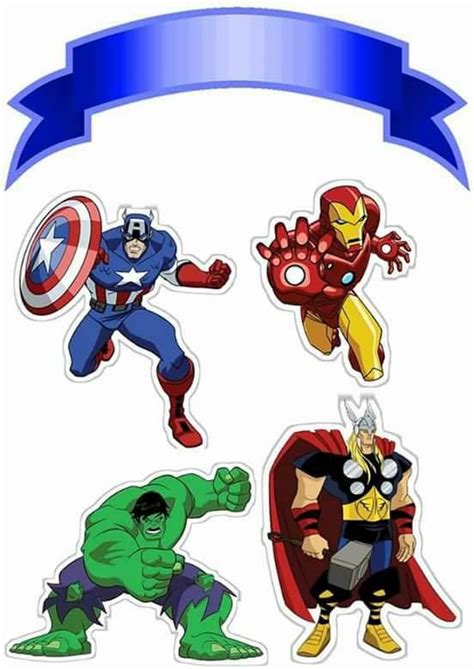 Topo De Bolo De Papel Vingadores Fazendo A Nossa Festa Festas De