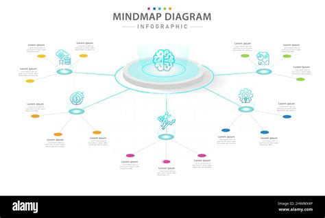 Infographic Template For Business 5 Steps Modern Mindmap Diagram With