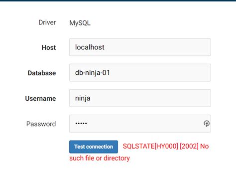 Error SQLSTATE HY000 2002 No Such File Or Directory With Alpine 4