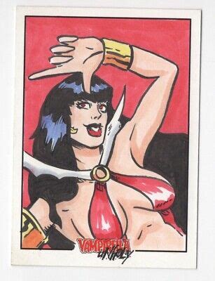 Vampirella Unholy 2022 Dynamite Hand Drawn Sketch Card Alan Unknown