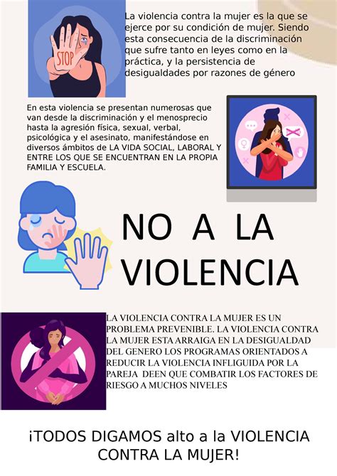 Afiche DE LA Violencia INTERESANTE TODOS DIGAMOS Alto A La