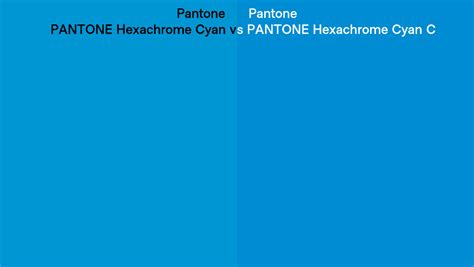 Pantone Hexachrome Cyan Vs PANTONE Hexachrome Cyan C Side By Side