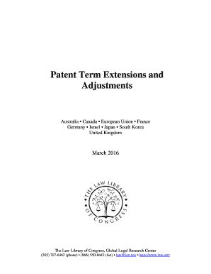 Fillable Online Patent Term Extensions And Fax Email Print PdfFiller