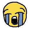 Poorly Drawn Sobbing Discord Emoji