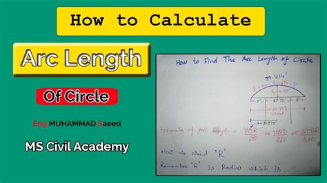 how to calculate arc length of circle best method youtube