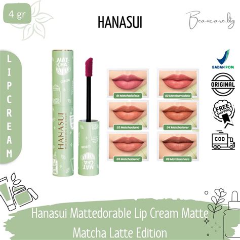 Jual HANASUI Mattedorable Lip Cream Matcha Latte Edition Shopee Indonesia