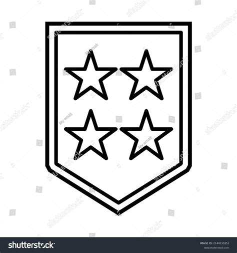Military Rank Army Vector Logo Icon เวกเตอรสตอก ปลอดคาลขสทธ