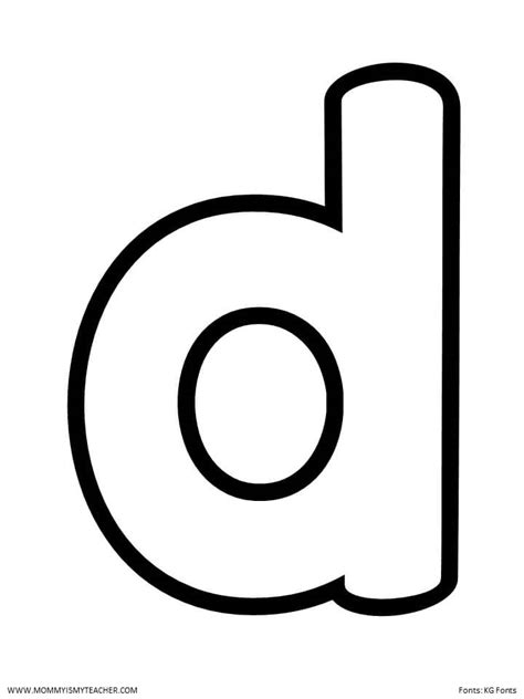 Printable Letter D Outline